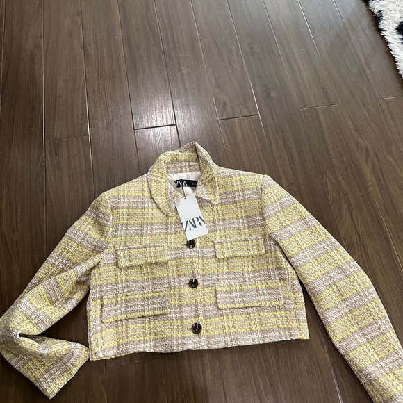 Zara | Jackets & Coats | Zara Texture Weave Cropped Jacket | Poshmark